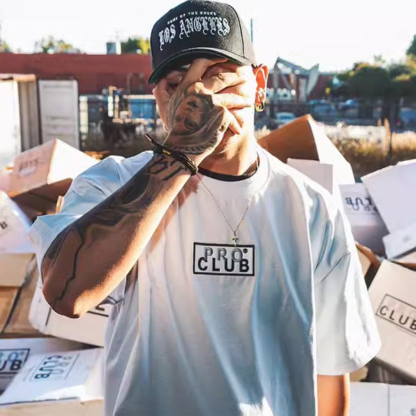 PRO CLUB Box Logo Tee - Rewahard Apparel