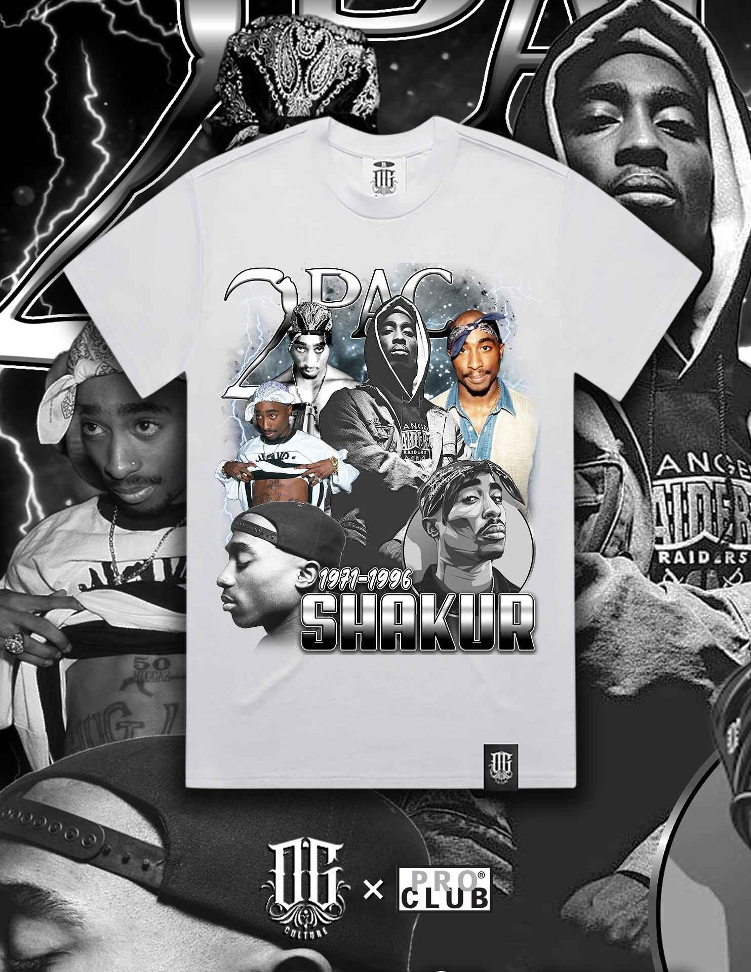 OG Culture X Pro Club Heavyweight Tee - Tupac Shakur 1971-1996 ...
